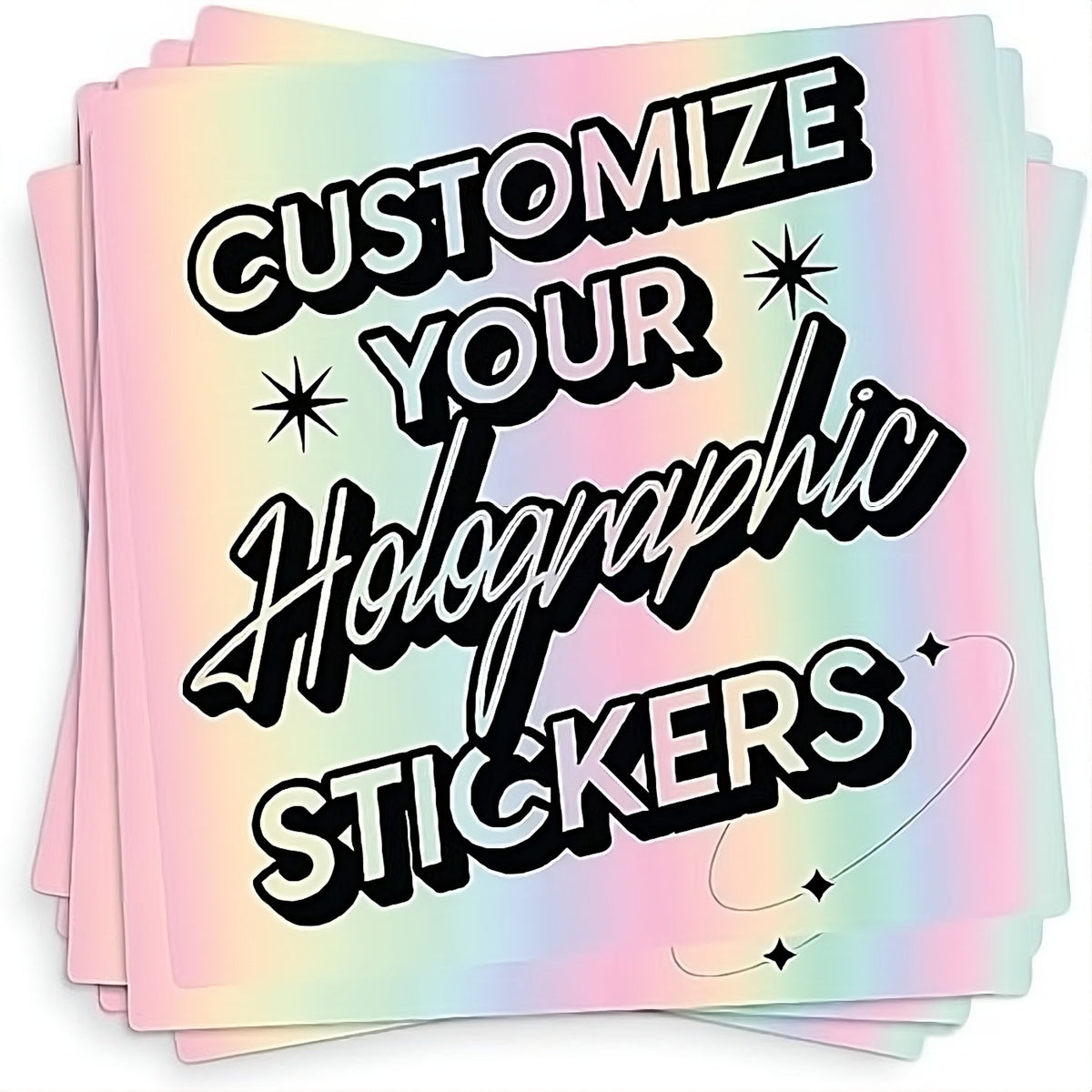 Holographic Square Stickers — BattSkins