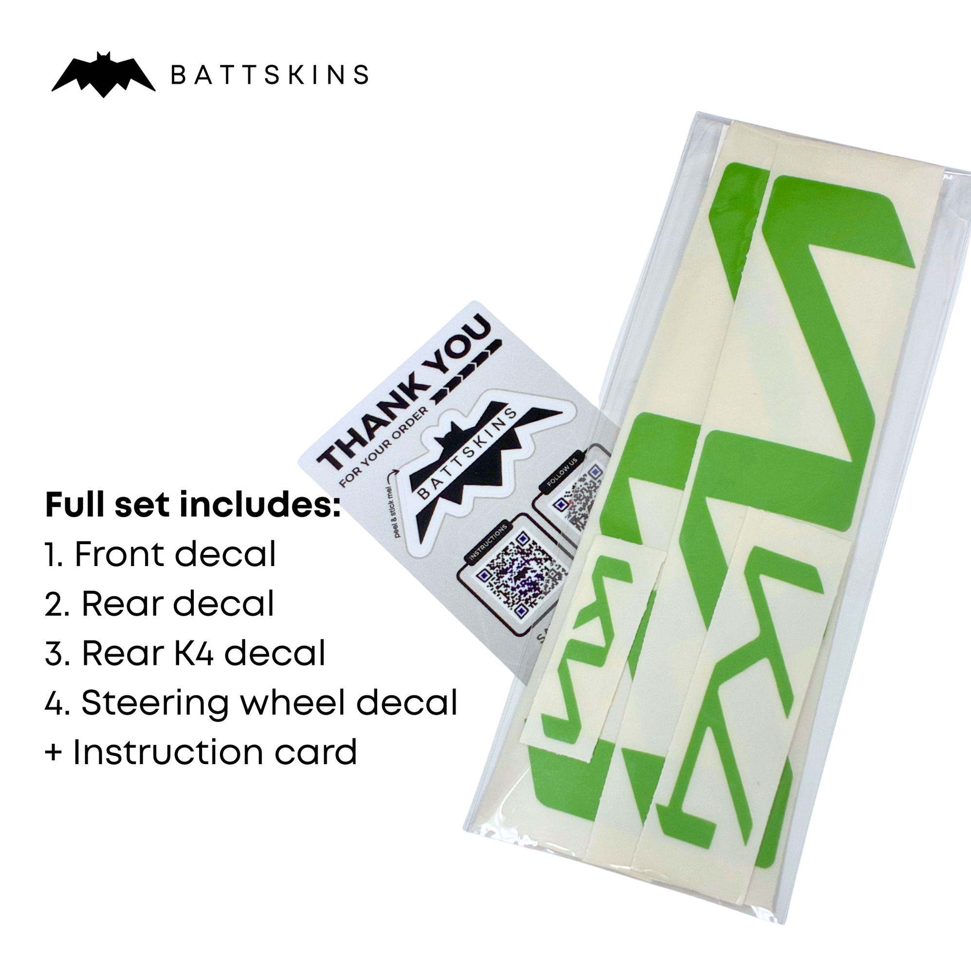 Overlay Logo Decals fits K4 | 4 Logo Decals — BattSkins