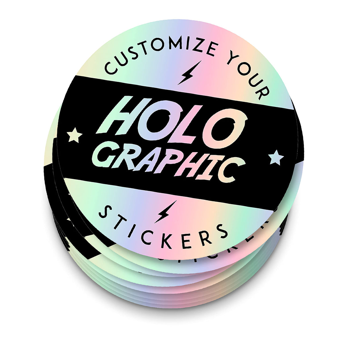 Holographic Circle Stickers — BattSkins